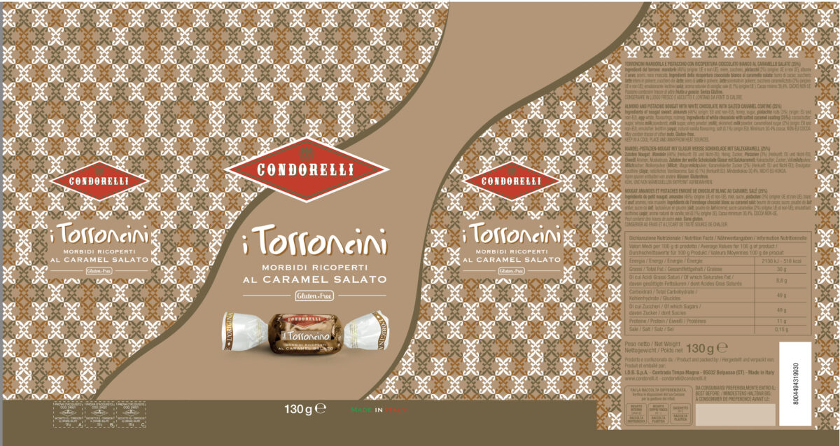 Torroncini al caramello salato 130g - Condorelli